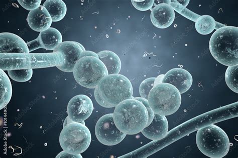 Digital Illustration Of Fungi Candida Albicans Which Cause Candidiasis