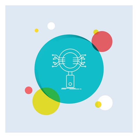 Analysis Search Information Research Security White Line Icon