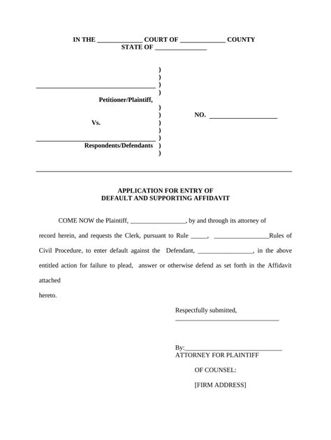 Sample Motion For Default Judgment Doc Template PdfFiller