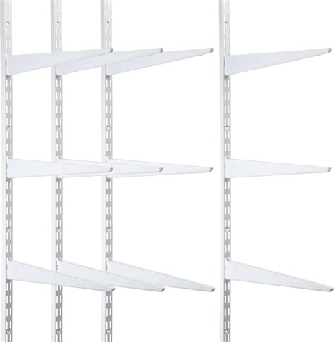 Colingmill 16 Pcs Dual Track Upright Wall Shelving System With Shelf