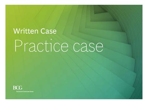 Bcg Written Case Example