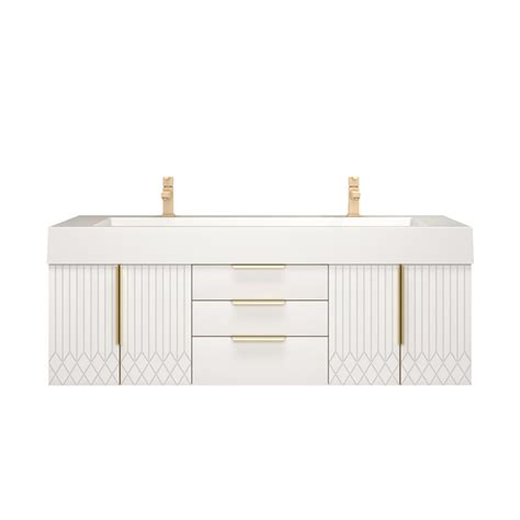 Milana 60 Floating Bathroom Vanity With Reinforced Acrylic Double Sink