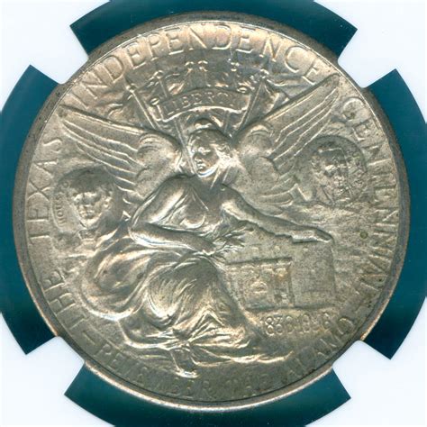 アメリカ 50セント銀貨 テキサス州独立100周年 白頭鷲とローン・スター 勝利の女神1934 Ms66｜dreamcoin（ドリームコイン）