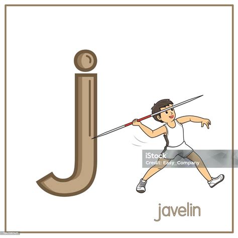 어린이 학습 연습 Abc에 대한 알파벳 문자 J 로어 케이스와 자블린의 벡터 그림 개념에 대한 스톡 벡터 아트 및 기타 이미지