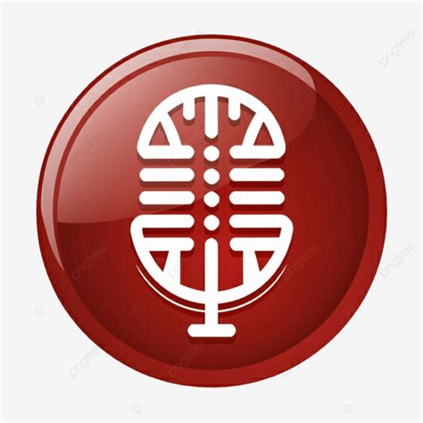 마이크 빨간색 아이콘 벡터 디자인 및 흰색 게임 Ui 버튼 마이크 빨간색 아이콘 벡터 디자인 빨간색과 흰색 게임 Ui 버튼