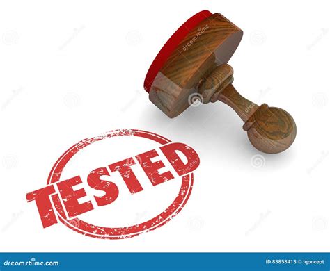 Tested Evaluation Stamp Inspected Passed Approved Stock Illustration