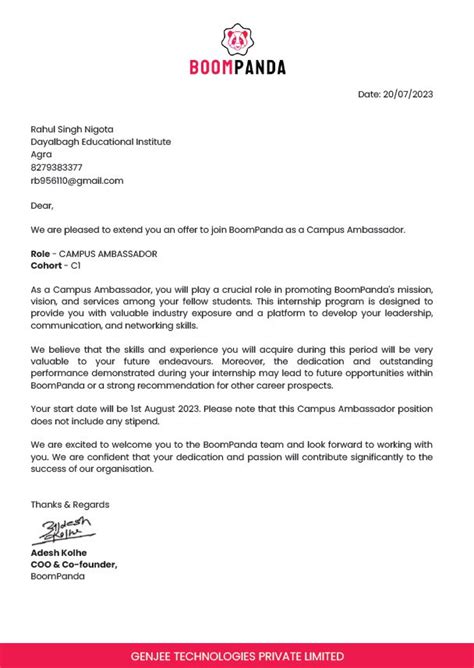 Rahul Singh Nigota On Linkedin Newjob Offerletter Boompanda Careeropportunity Grateful