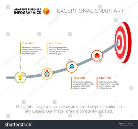 Process Chart Four Elements Template Stock Vector Royalty Free