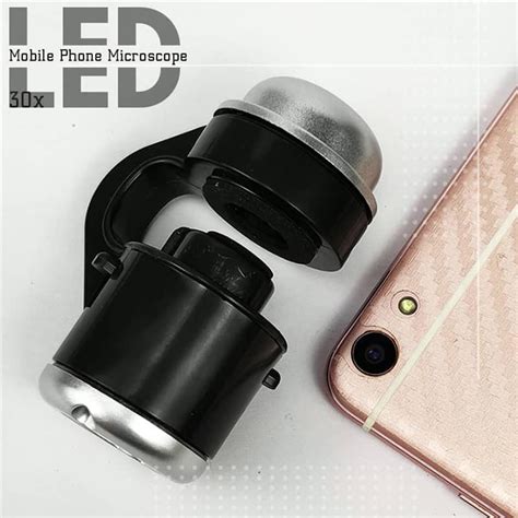 Led Mobile Phone Microscope External Microscope He Vicedeal