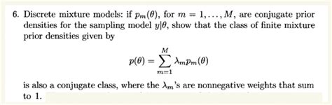 Solved Discrete Mixture Models If Pmθ ﻿for M1dotsm