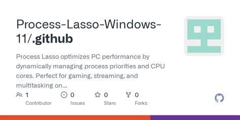 Github Process Lasso Windows 11github Process Lasso Optimizes Pc Performance By Dynamically
