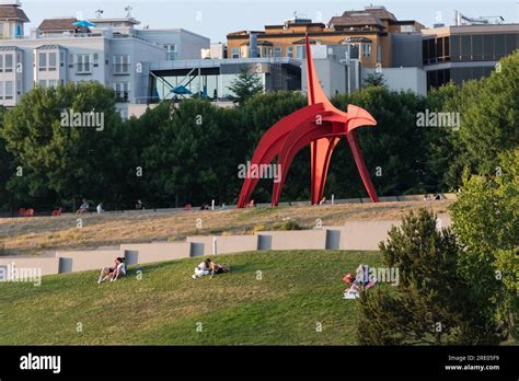 Seattle Usa 27 Jun 2023 Myrtle Edwards Sculpture Park On The