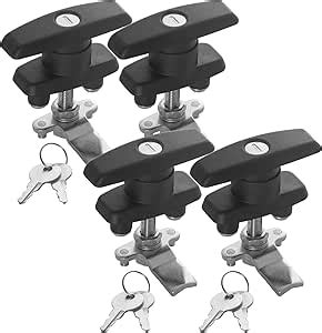 4pc T Handle Door Lock Rv Trailer Door Lock Set Rear Fixing T Handle