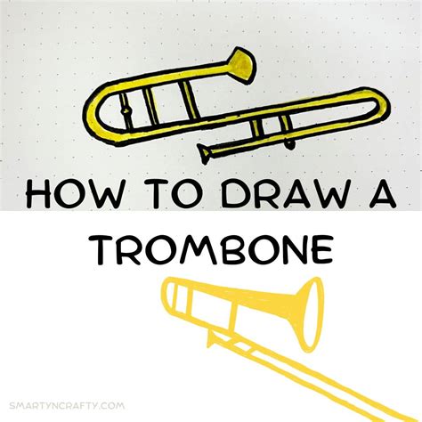 Trombone Drawing Step By Step