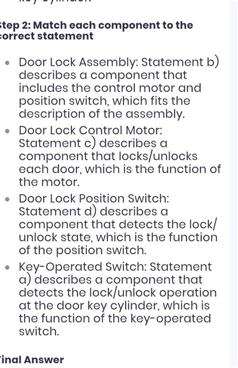 Tep Match Each Component To The Orrect Studyx