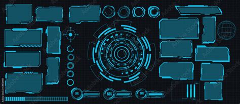Digital Interface HUD Elements Set Pack User Interface Frame Screens Callouts Titles FUI