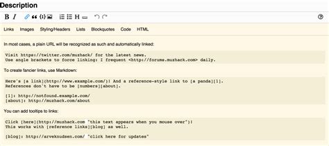 Help Functionality Added To Muzhacks Markdown Editors Arve Knudsens Blog
