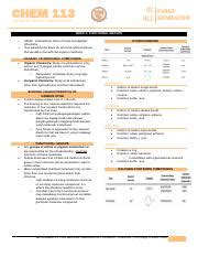 CHEM WEEK FUNCTIONAL GROUPS NOTES Pdf CHEM BS FIRST MLS SEMESTER BIOCHEMISTRY FOR
