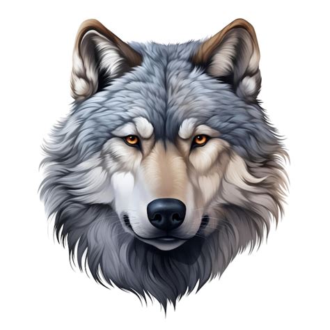 Desenho Vetorial De Cara De Lobo Vetor Premium