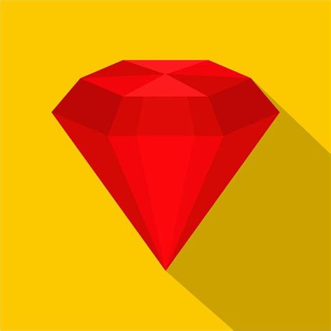 Premium Vector Ruby Icon Flat Illustration Of Ruby Vector Icon For