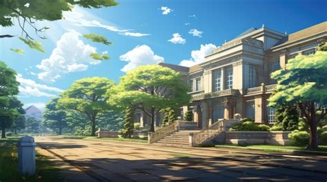 Premium Ai Image A Nostalgic Background Showcasing A Vintage School