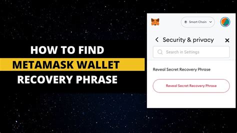 How To Find Metamask Wallet Recovery Phrase YouTube