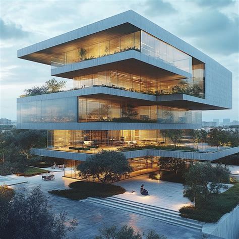 Un Impresionante Diseño Arquitectónico Moderno De Un Elegante Edificio