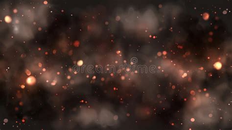 Abstract Dark Bokeh Background With Sparkling Light Effects Stock