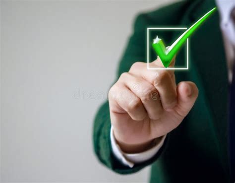 Check Mark Used To Indicate Correctness Accuracy And Validation Stock