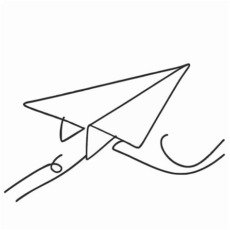Premium Vector A Paper Airplane With A Drawing Of A Paper Airplane On It