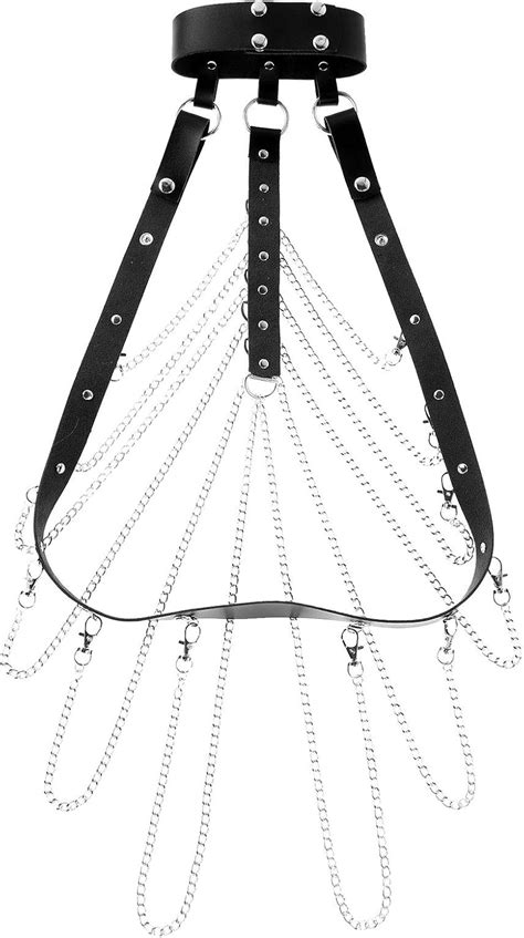 Agoky Herren Einstellbare Leder Body Körper Brust Harness Geschirr Sexy