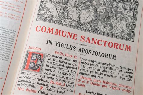 Liturgical Book Order Of Mass In Latin Editorial Stock Image Image Of
