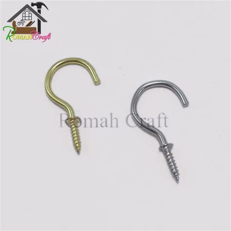 Jual 10 Pcs Skrup Anting Terbuka 5 8 2 Inchi Hook Gantungan Cantolan Kandang Shopee