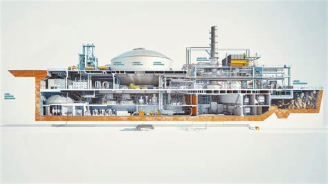 Detailed Cutaway Illustration Of An Industrial Facility With Underground Layers Showing Oil