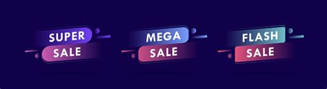 슈퍼는 판매 촉진과 함께 다른 모양의 기하학적 배너를 설정합니다 슈퍼 메가 및 플래시 판매가 포함된 다채로운 배너 현대 플랫 스타일 벡터 그림 가격에 대한 스톡 벡터 아트