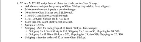 Solved 4 Write A Matlab Script That Calculates The Total