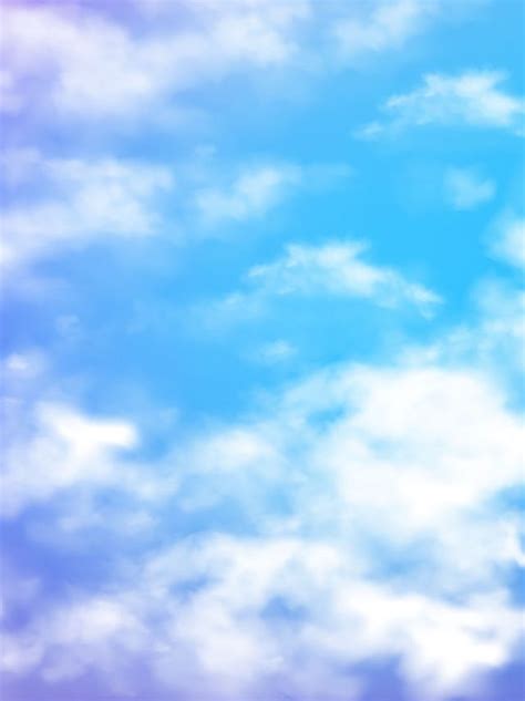 Fondo De Cielo Azul Nubes Frescas Y Cómodas De Pantalla Imagen Para