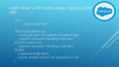 Introduction To Exception Handling In Apex Ppt