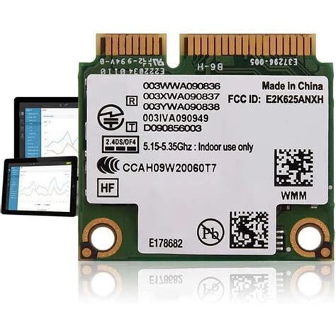 Carte R¨¦seau Mini Pci E Carte R¨¦seau Sans Fil Wifi Dual Card Double
