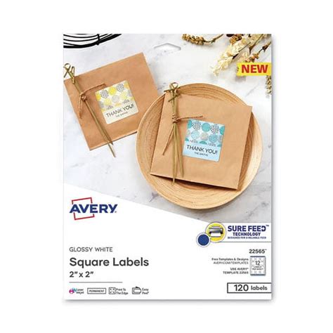 Laserinkjet Media Labels Inkjetlaser Printers 2 X 2 White 12