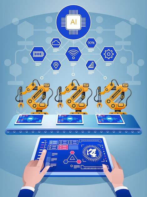 스마트공장 공정흐름도 이미지 Freepik에서 무료 다운로드