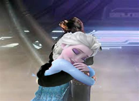 Queen Elsa Hugging Squall Leonhart By Sirdidymus Liona On Deviantart