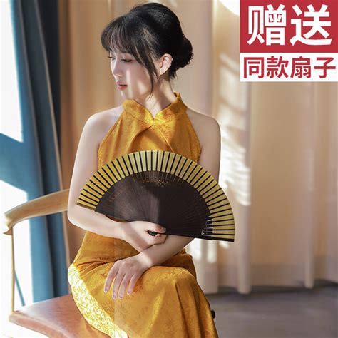 新中式晨袍女婚礼改良复古旗袍新娘结婚晚礼服无袖中国风伴娘长裙虎窝淘