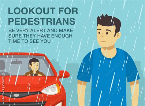 Safe Driving Rules And Tips Driving On A Rainy And Slippery Road