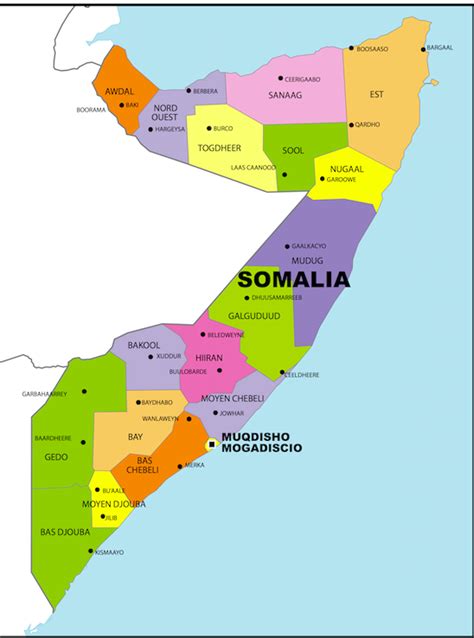Somalia Map Regions