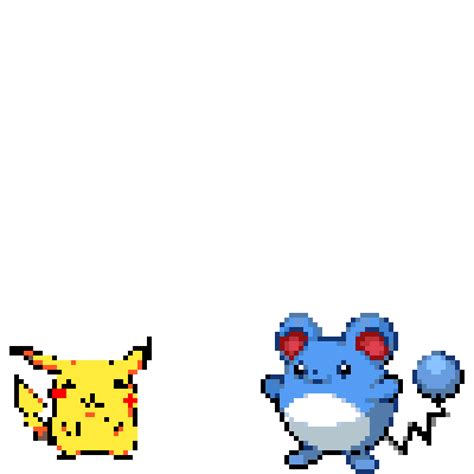 Pixilart Pikachu Vs Marill By Cubewastaken