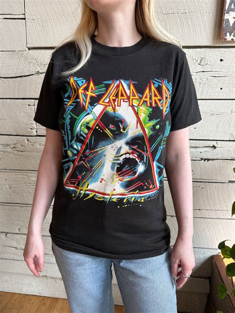 1987 Def Leppard Hysteria Tour T Shirt Lost And Found Vintage