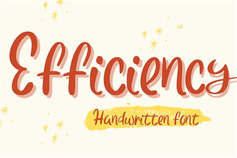 Efficiency Font By Sirinart · Creative Fabrica