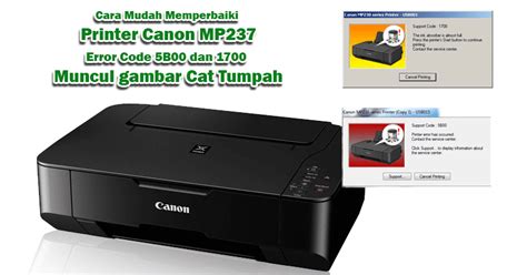 Cara Mudah Memperbaiki Printer Canon MP237 Error 5B00 Dan 1700 Muncul
