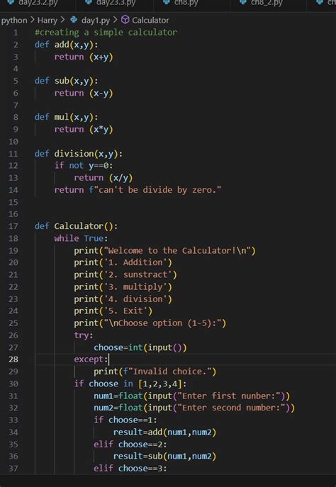 Creating A Simple Calculator Using Python Ali Reja